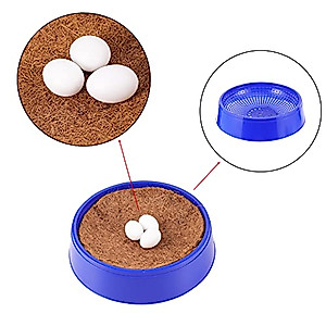 FULAIERGD Pigeon Supplies Set,3Pcs Bird Breeding Nest Bird Eggs Mat,4 Pcs Pigeon Stand Dove Rest Stand,9 Pcs White Solid Plastic Eggs,20Pcs 8mm Bird Leg Rings
