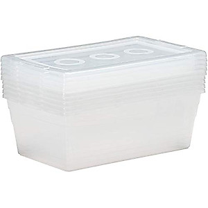 5 Pack 6.1L Clear Omni Storage Boxes
