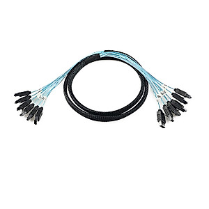 CABLEDECONN High Speed 6pcs/Set Sata 3 SATA Cable SAS Cable 6Gbps for Server 1M
