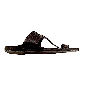 Beadscape ~ A Bit of Deja Vu Hippie Indian Water Buffalo Jesus Sandals 100% Leather (black, men's size 10/women's size 12)