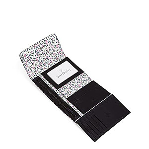 Vera Bradley Women's Cotton Riley Compact Wallet With RFID Protection, Bloom Boom Navy - Recycled Cotton, One Size