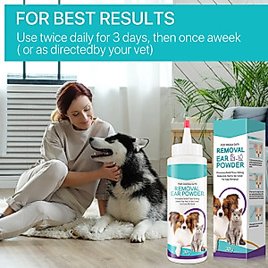 ALIVO Dog Ear Cleaner, Ear Cleaning Powder for Dogs & Cats Ear Infection, Pet Ear Powder Supports Dog Ear Infection Relief, Soothes Itchy Ears & Relieve Scratching, Dog Ear Care Cleaning Powder - 30g