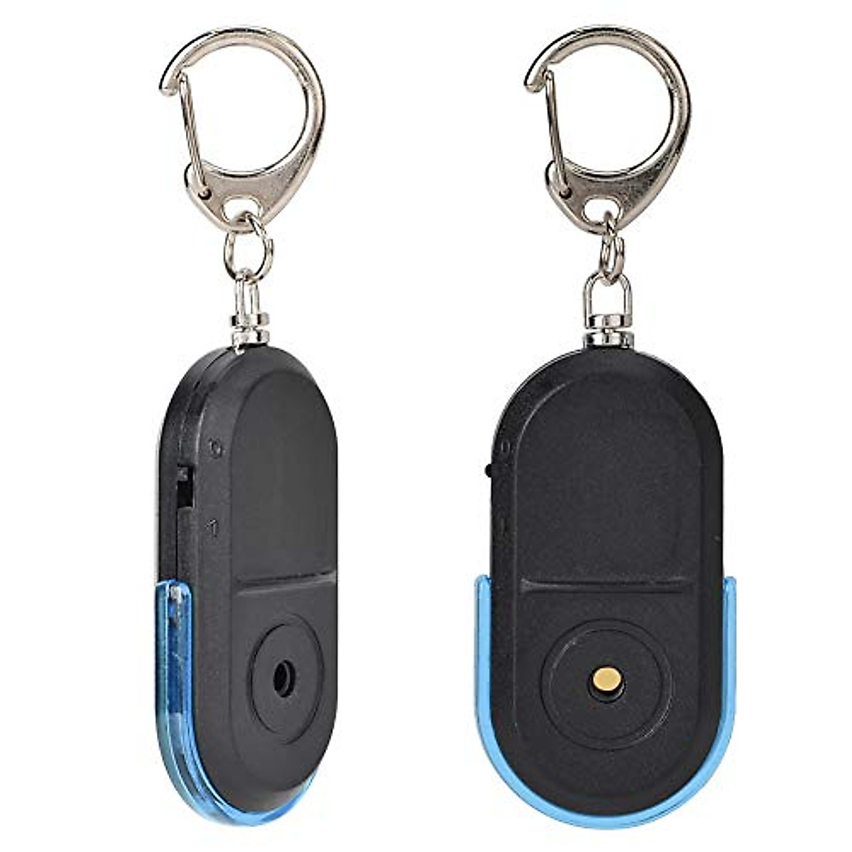 Whistle Key Finder, Anti-Lost Alarm Key Finder Locator Whistle Sound Control with Battery(Blue)