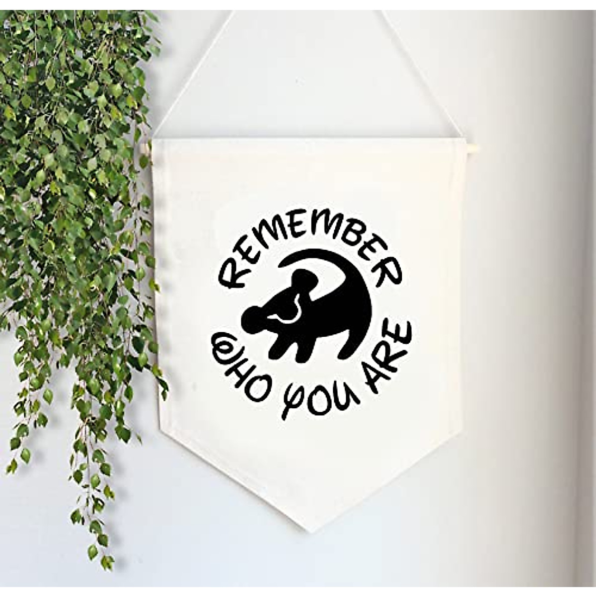 Remember Who You Are Banner - Home Decor - Kids Room Decor - Canvas Banner - Party Decor - Birthday Gift - Playroom Decor - Lion King Banner - Inspired Banner - Nursery Decor