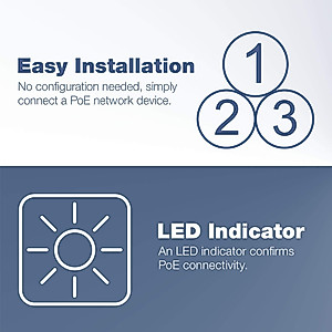 TRENDnet Gigabit Power Over Ethernet Plus (PoE+) Injector,Converts Non-PoE Gigabit to PoE+ or PoE Gigabit, Network Distances up to 100 M (328 Ft.), TPE-115GI (Renewed)
