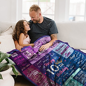 Qotuty 9 Year Old Girl Gifts Blanket 50"x60", Birthday Gifts for 9 Year Old Girl Throw Blanket