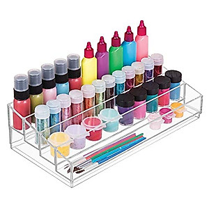 iDesign Tiered Cosmetics & Nail Polish Organizer, The Clarity Collection – 12.75 IN X 6.5IN X 3.75 IN, Clear