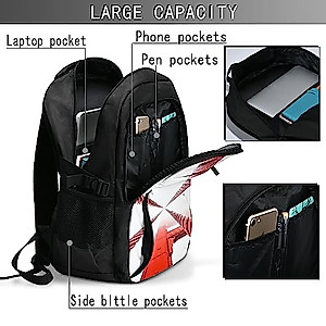Ropes on The Golden Gate Bridge Printed Backpack Laptop Bookbag With USB Charger Daypack For Travel Business