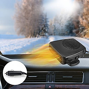Car Heater 2 in 1 Portable Car Heater or Fan 12V 200W Car Heater That Plugs Into Cigarette Lighter, Fast Heating and Cooling Car Defogger Car Defroster, Heater for Car SUV Truck Rv Trailer