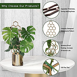 WellSign Wooden Trellis for Potted Plants, 16inch Small Garden Plant Trellis for Climbing Plants Indoor with Moisture-Proof Layer for Ivy Vine Plant, Honeycomb Trellis Flower Pot Plant Support 2Pack