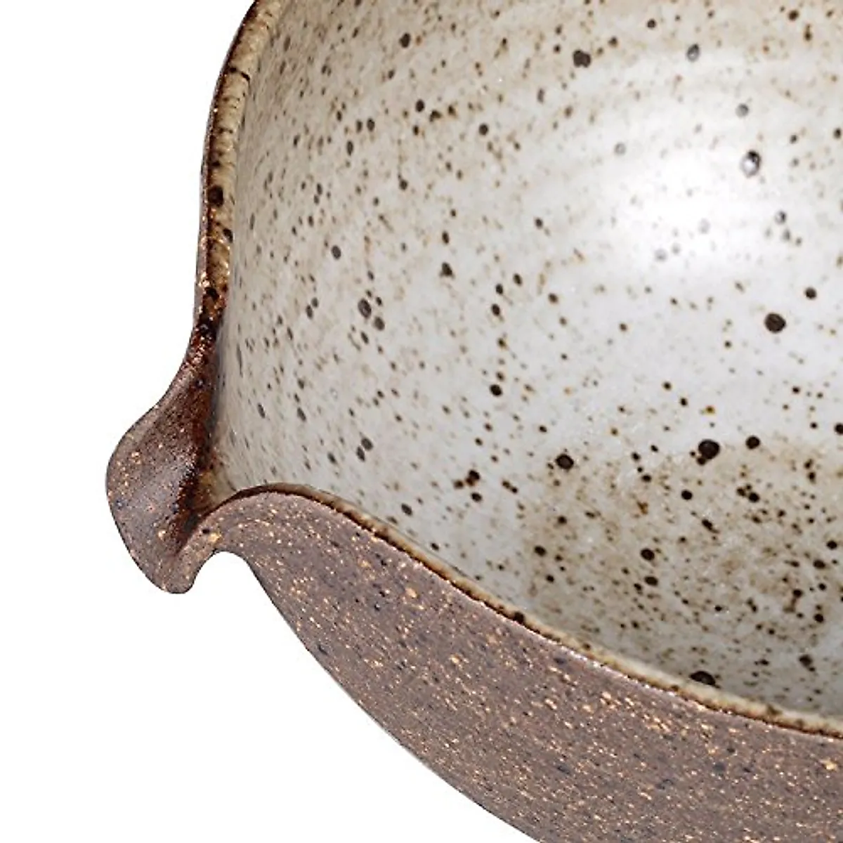 ELITEA Matcha Green Tea Bowl Chawan with Spout Pottery Clay Large