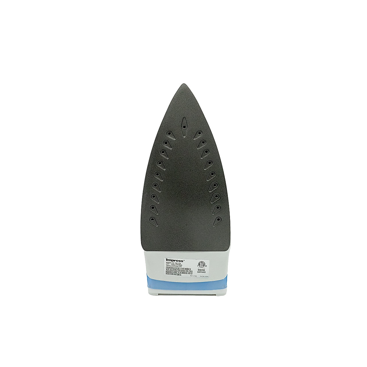 Impress Basic Clothing Iron | Non-Stick | Compact | Spray | Adjustable Steam | Fabric Selector | Swivel Cord | Lightweight | 1200-Watt (Blue)