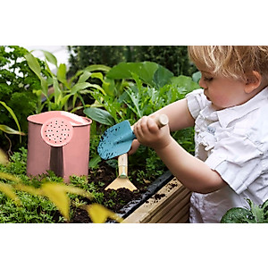Gardening Set, Tool Kit, for Kids, STEM, Includes Tote Bag, Spade, Watering Can, Rake, Fork, Trowel and Gloves (Petal)