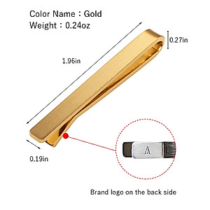 [TAVARAT] Tie Clip Tie Clips for Men Gold made in japan Tie Bar Tie Pin Tps-014-gd (gold)