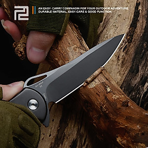 ARTISANCUTLERY Artisan Cutlery Hoverwing Pocket Folding Knife ATZ-1801P, Tactical EDC Knife with Stonewash D2 Blade and Steel Handle for Men Outdoor Hiking Camping Survival Hunting