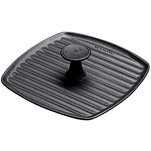 Le Creuset Enameled Cast Iron Panini Press, 9", Licorice