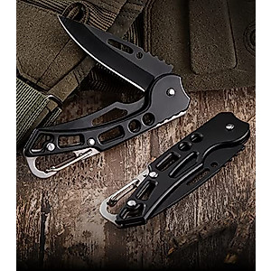 EPZEY Men's pocket folding knife, mini folding key chain knife with clip, women's stainless steel knife cutting knife, outdoor camping pocket knife, men's gift