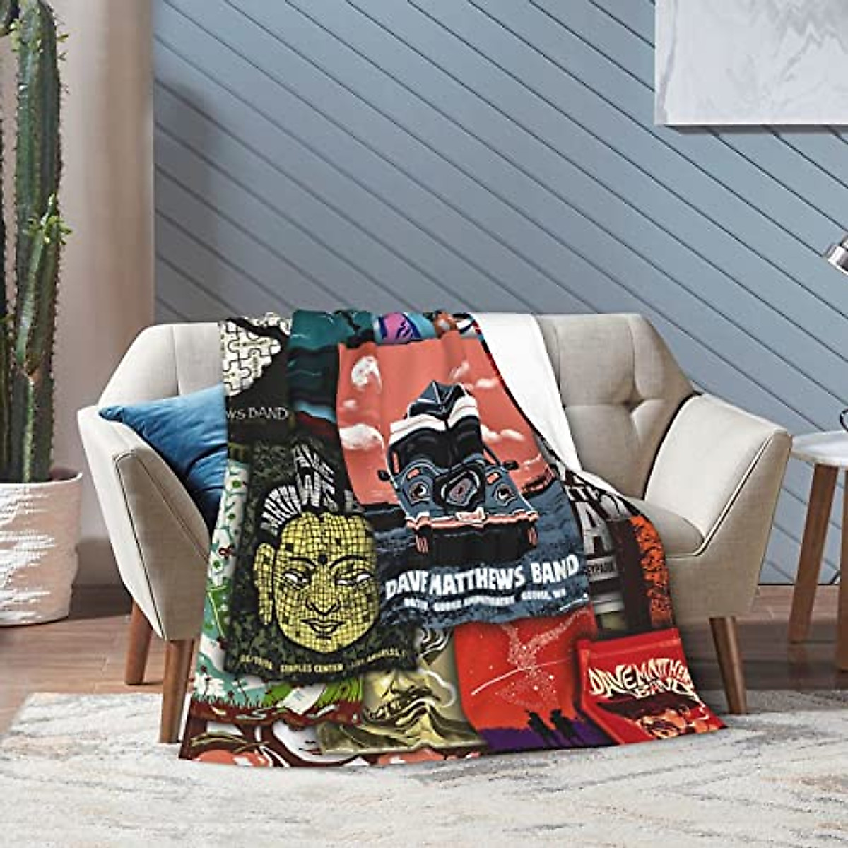 American Dave Rock Matthews Band Blanket Throw, Ultra-Soft Fleece Flannel Blanket Lightweight Throw Blankets for Couch Sofa Living Room for Kids Adults 50"X40"