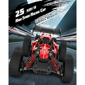 Giociiol 1:14 Remote Control Car, 2.4Ghz High-Speed RC Alloy Cars, 2WD All Terrains Grade Electric Rc Racing Truck, Toy Cars Buggy for Boys & Girls with Rechargeable Batteries for Car, Gift for Kids