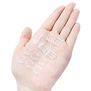 Jenxnjsjo Body Piercing Retainers BioFlex Ear Cartilage Rook Daith Nose Septum Lip Labret Eyebrow Retainers 16g Clear Flexible Bio-Plastic Studs Rings Earrings Horseshoe Piercing Retainer for Work