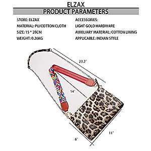 OANEXX Leopard Cheetah Print Crossbody Bag for Women Small Envelope Evening Clutch with Guitar Strap Gold Chain Leopard Purse (Beige Plaid)