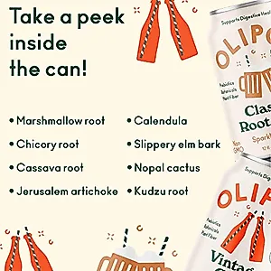 OLIPOP - Old School Classics, Vintage Cola & Root Beer, Classic Soda Variety Pack, Healthy Soda, Prebiotic Soft Drink, Aids Digestive Health, 9g of Plant Fiber, Low Calorie, Low Sugar (12 oz, 12-Pack)