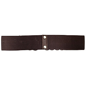 eVogues Plus Size Braided Look Elastic Fashion Belt Brown - One Size Plus