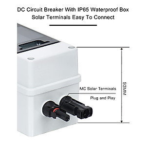 DIHOOL 20 Amp dc Circuit Breaker with Electrical pv Disconnect Box for Solar Panels, Solar Disconnect Switch Outdoor