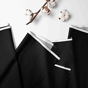 Bacati Solid Crib/Toddler Bed Skirt Dust Ruffle, Black, 13 inches Drop