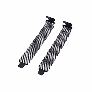 Geesatis 10 PCS Dust Filter Blanking Plate PCI Slot Cover Computer Case Hard Steel PCI Dust Filter(Black) with Mounting Screws