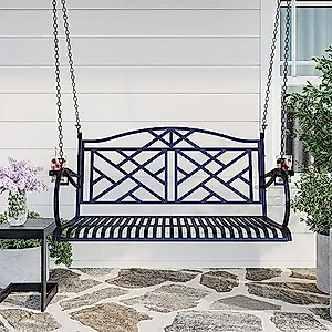 Live Casual Heavy Duty 800 Lb Logan Metal Porch Swing