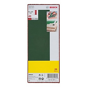 Bosch Home and Garden 2607017097 Sanding Sheet-Set for Orbital Sanders, Red, 93 x 230 mm