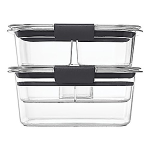 Rubbermaid Brilliance Food Storage Container, Salad and Snack Lunch Combo Kit, Clear, 9 Piece Set 1997843