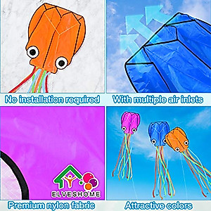 Kite, 3 Pack Kites for Kids Easy to Fly, Kites for Adults, Giant Octopus Kite for Beach Outdoor Games, Shot Glasses Holder, 6 Shot Glass Dispenser and Holder, Shot Glass Set with Tray