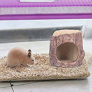 YARDWE Summer Squirrel Nest Ceramic Hamster Hideout Hamster House Chinchilla Mini Hut Small Animal Hideout Cave Critter Bath for Chinchilla Hamster Rat Gerbils Chinchilla Mini Hut