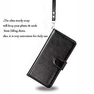 ERAGLOW Galaxy A10E Case,Galaxy A10E Wallet Case,Premium PU Leather Wallet Flip Protective Phone Case Cover w/Card Slots & Kickstand for Samsung Galaxy A10E A10 E 2019(Black)