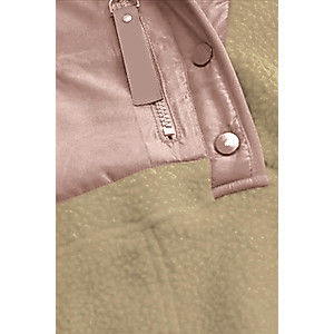 Womens Oversized Sweatshirt Sherpa Sweatshirts Fuzzy Fleece Pullover Fluffy Outerwear with Pockets Camel S