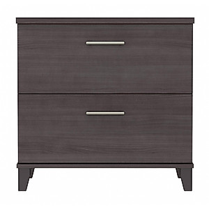 Bush Furniture Somerset 2 Drawer Lateral File Cabinet in Storm Gray