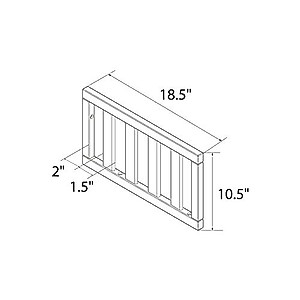 Little Seeds Haven Toddler Guard Rail, Dove Gray