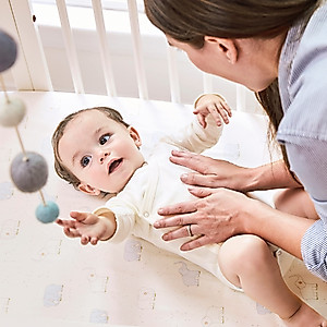 Stokke Sleepi Fitted Sheet by Pehr, Elephant - Soft Sheets for Stokke Sleepi Mini & Crib/Bed - Available in Playful Patterns - 100% Cotton