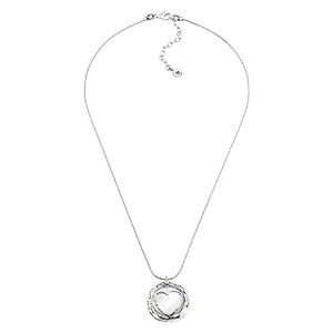 Silpada 'Lighthearted' Natural Mother-of-Pearl Heart Pendant Necklace in Sterling Silver, 18" + 2"