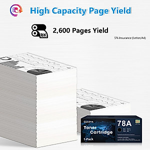 78A Black Toner Cartridge 4 Pack (with Chip) | Replacement for HP 78A Toner Cartridge Compatible with Laser Pro P1606dn, P1606, P1566, P1560; M1536dnf, M1537dnf, M1538dnf, M1530 MFP Printer | CE278A