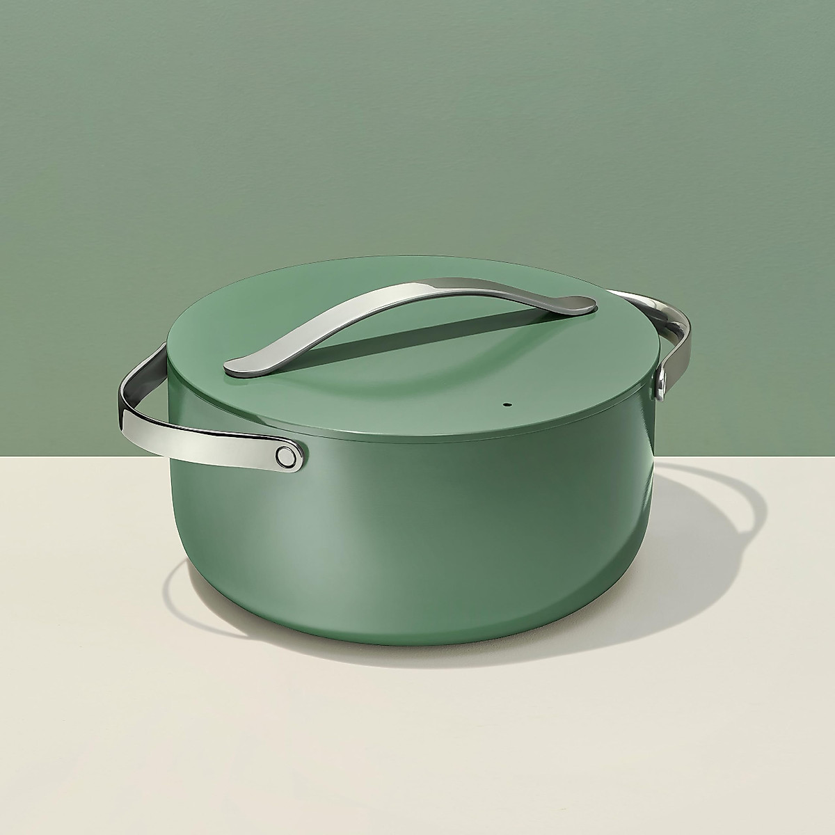 Caraway Nonstick Ceramic Dutch Oven Pot with Lid (6.5 qt, 10.5") - Non Toxic, PTFE & PFOA Free - Oven Safe & Compatible with All Stovetops (Gas, Electric & Induction) - Sage