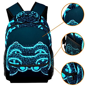Blue Video Game Controller School Backpack for Boys, Lightweight Bookbag Backpack Purse for Men