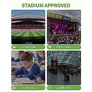 MAY TREE Small Clear Backpack Stadium Approved for Women Clear Bag for Stadium Events Concert Sporting, Black