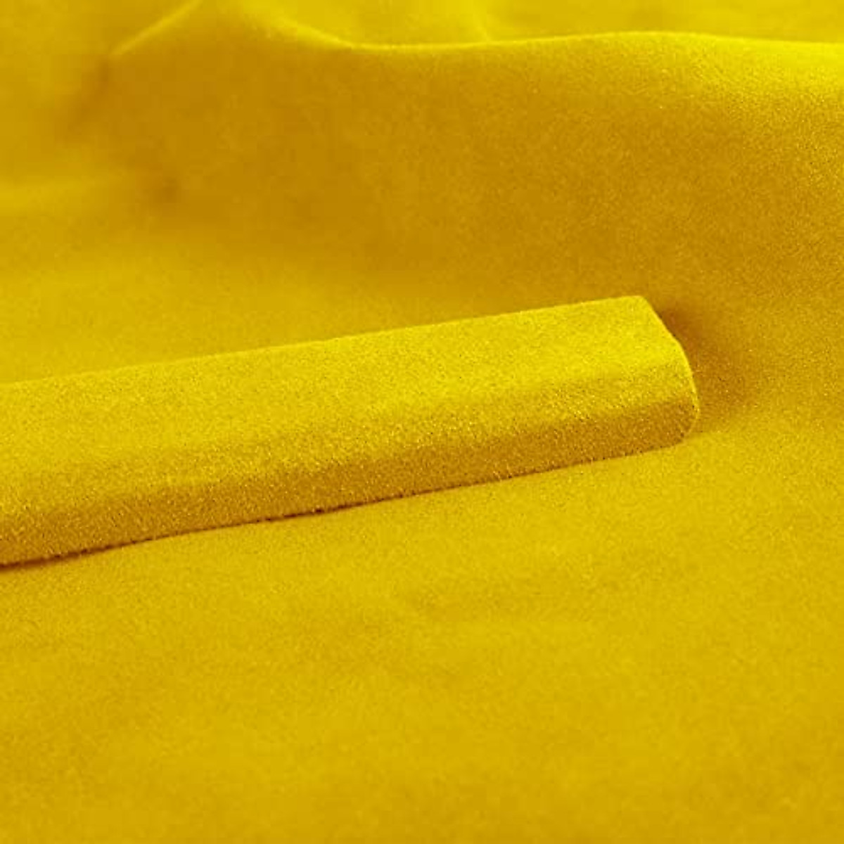 Toworldit Alcantara + ABS Material Central Control Gear Box Panel Side Trim Cover Compatible with Audi A4L 2017-2021 (Yellow)