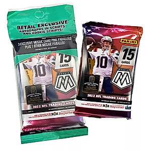 2022 Panini Mosaic Football Cello Pack - 15 Cards Per Pack