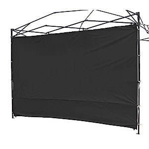 NINAT Canopy Sunwall Sidewall Gazebos Tent Waterproof for 10x10ft Pop up Canopy Straight Leg Gazebos Outdoor Instant Canopies 1 Pcs Black Canopy Sidewall Only