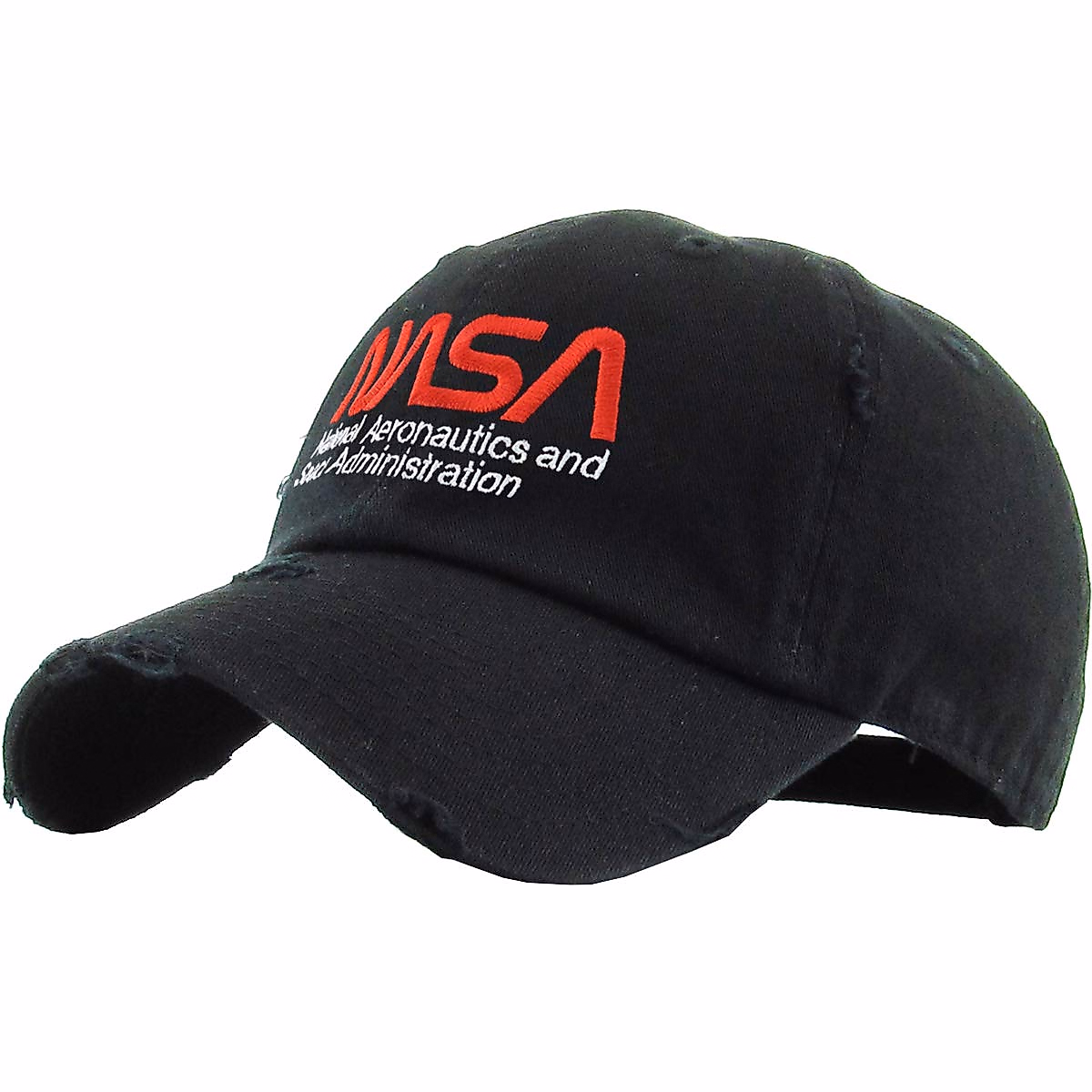 KBETHOS KBSV-211V BLK NASA Spaceship Alien Vintage Dad Hat Baseball Cap Polo Style Adjustable Unisex (One Size, Black NASA Vintage)