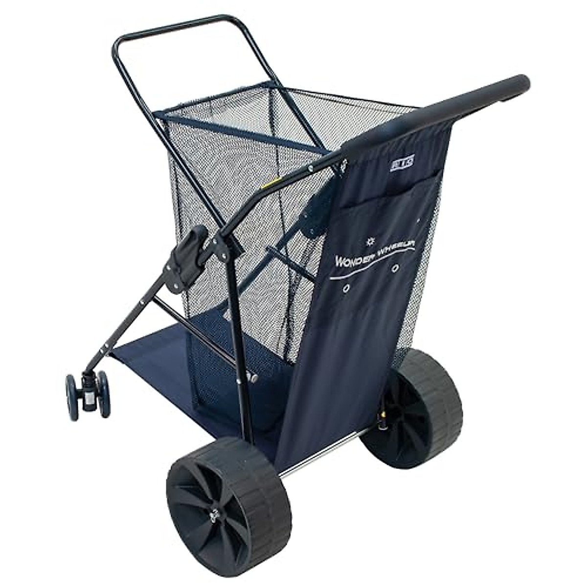 Rio Beach Wonder Wheeler II Wide Utility, Lawn, and Beach Cart, Navy